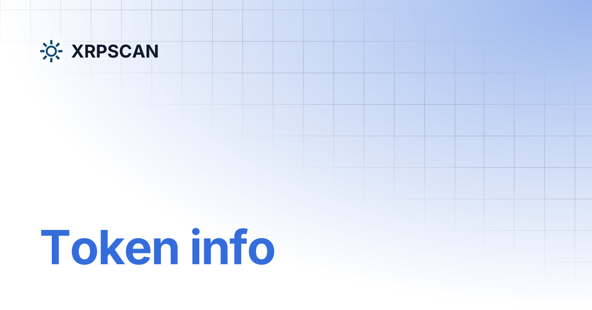 Token info | XRPSCAN